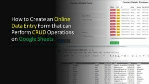 How to Create an Online Data Entry Form that can Perform CRUD ...