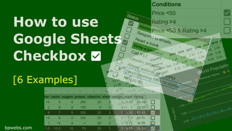 Google Sheets Checkbox: How to Make Your Sheets More Interactive | bpwebs.com