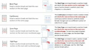 How to Insert section breaks in Microsoft Word | bpwebs.com