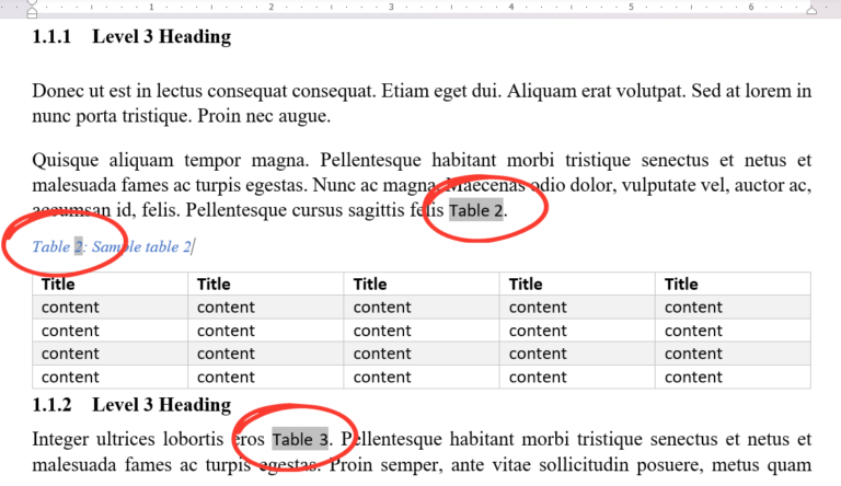 How to Link Word Table Caption to Document Body: Cross-Reference ...