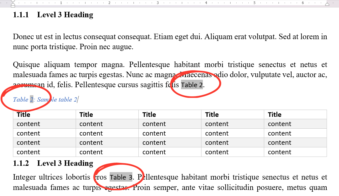 How to Link Word Table Caption to Document Body: Cross-Reference | bpwebs.com