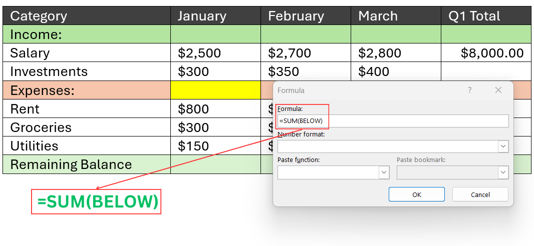 Perform Basic Calculations in Microsoft Word Tables | bpwebs.com