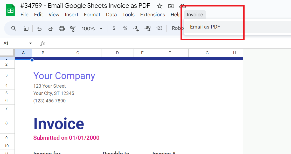 Automate Google Sheets Invoice to PDF & Track Records | bpwebs.com