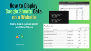 Spreadsheets Archives | bpwebs.com