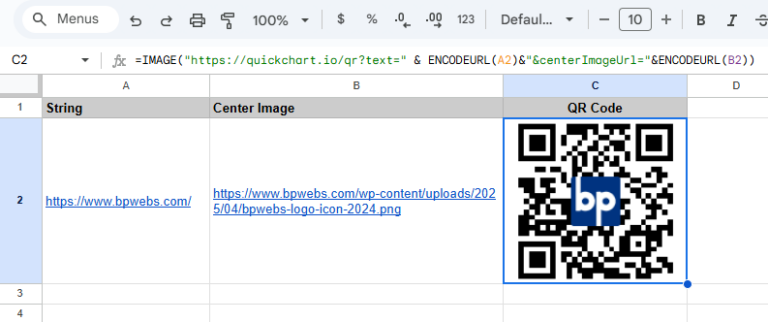 Generate QR Codes in Google Sheets (No Add-ons Needed!) | bpwebs.com